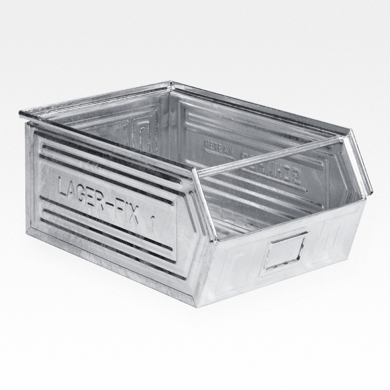 Schaefershelving.com | 14/7-1 LF Hopper Stackable Steel Bin Galvanized ...